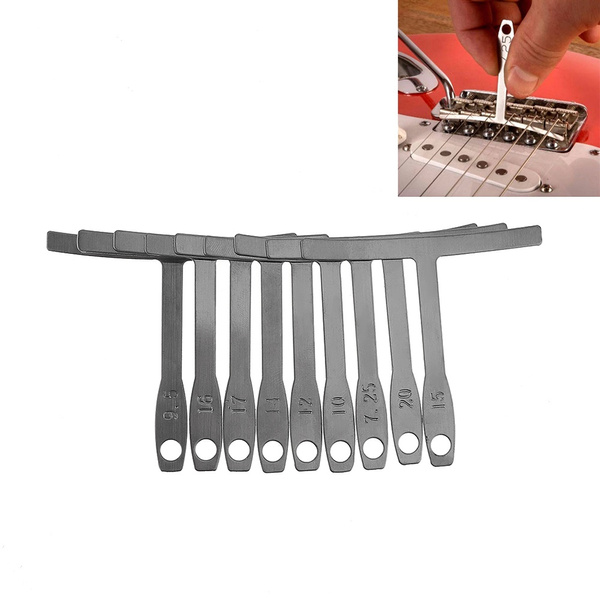 9 pcs Stainless Steel Guitar Under String Radius Gauges Luthier Tools ...