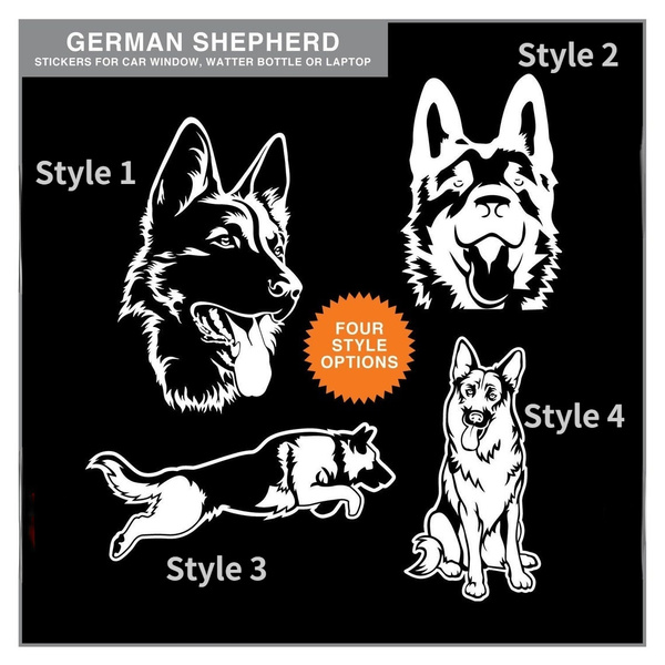 German Shepherd Dog, GSD, shepherd dog, Dog Car Window Decal, Dog decal ...