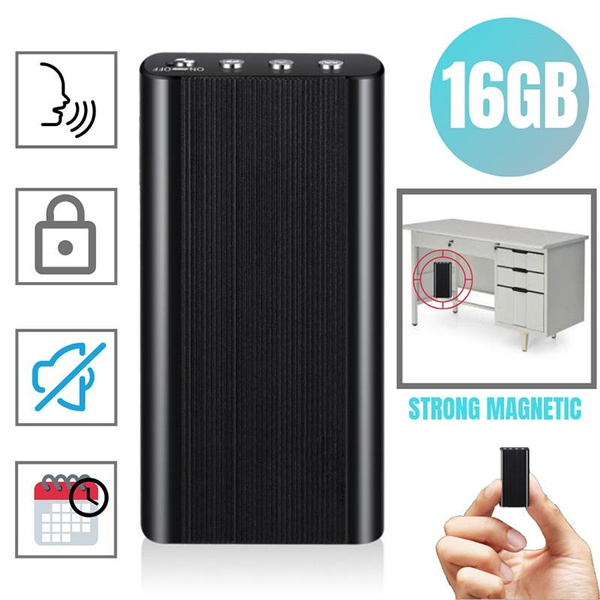 New 16GB Voice Activated Spy Digital Voice Recorder Mini Audio Magnetic ...