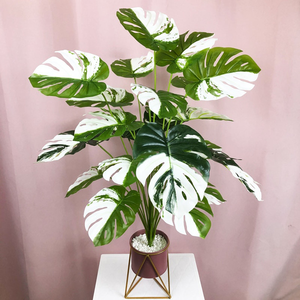 75cm 24 Leaves Artificial Monstera Large Tropical Plants Real Touch ...