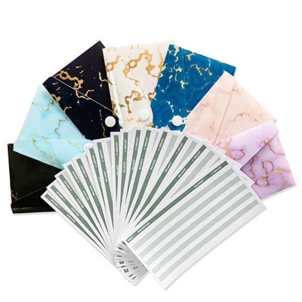 for Saving Money Marble for Budgeting Cash Wallets Bill Organizer Paper ...