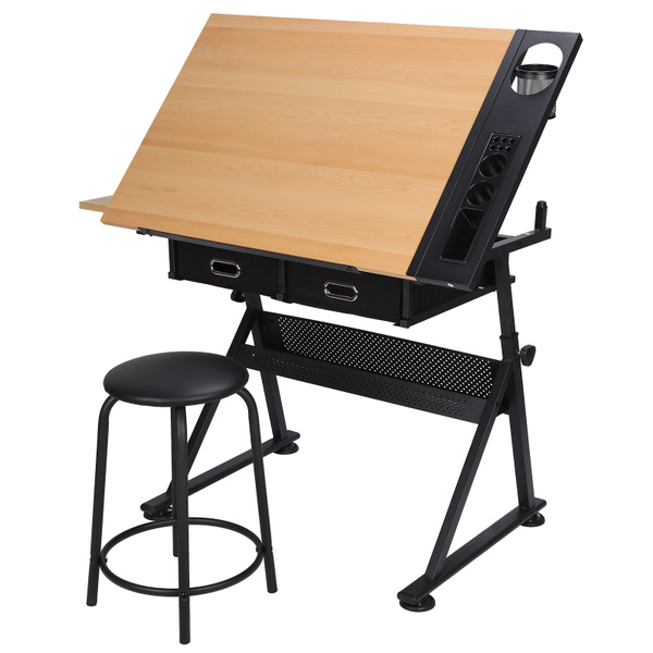 Wood Drafting Table,Artist Drawing Desk, Writing Desk Studio Desk,Art ...
