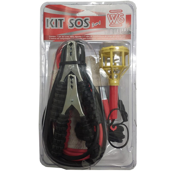 Kit Sos Cabo Chupeta Luve 3 Mt Lanterna Emergencia Ws | Wish