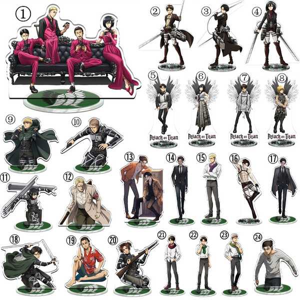 31 Styles Attack On Titan Standing Figure Levi Erwin Smith Acrylic ...