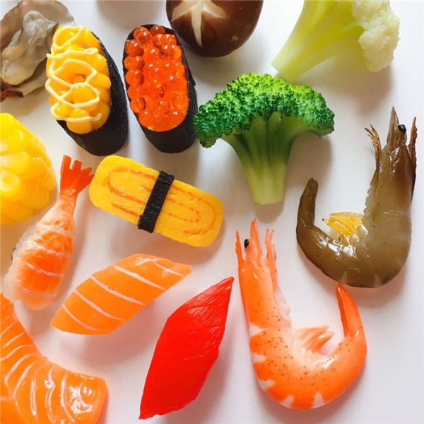 Simulation Food Sushi Shrimp Vegetables Pvc Fridge Magnet Home Kitchen ...