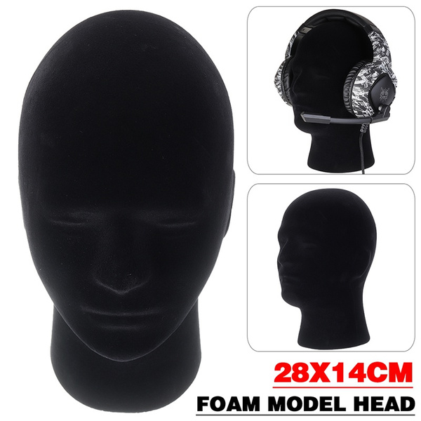 Black Male Styrofoam Foam Mannequin Manikin Model Head Wigs Cap Display ...