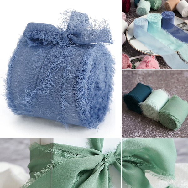 5Yards/Roll Chiffon Ribbon 38mm Wide for Gift Wrapping Holiday Party ...
