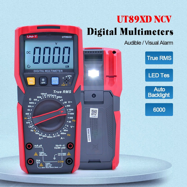 UNI-T UT89XD True RMS Digital Multimeter AC DC Voltmeter Ammeter ...