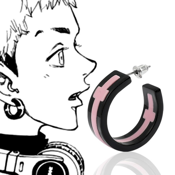Anime Tokyo Revengers surrounding Takashi Mitsuya Earrings Cartoon ...