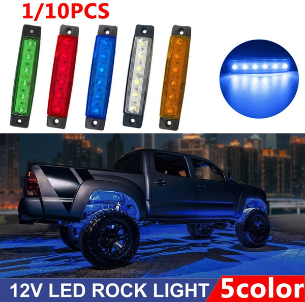 5 color rock lights 12V waterproof LED car chassis atmosphere lights ...