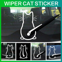 1PC/2Pcs Funny Moving Tail Cat Car Sticker Window Wiper Decals Rear ...