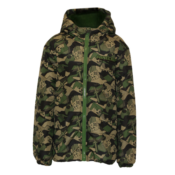 Minecraft Girls AOP Creeper Camo Puffer Jacket | Wish