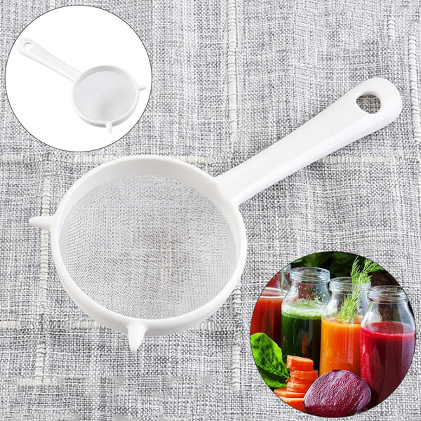 Kitchen Reusable Handheld Plastic Screen Tea Leaf Strainer Flour Sieve ...