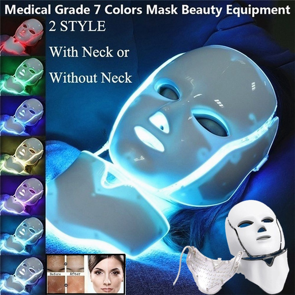 2022 Upgraded 7/2 Colors Light Therapy Mask with Neck Rejuvenation ...