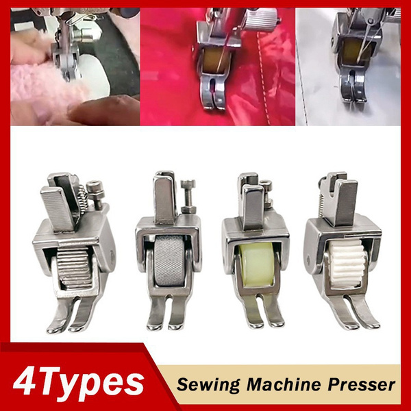 DIY Universal Leather Roller Presser Foot Sewing Embroidery Sewing ...