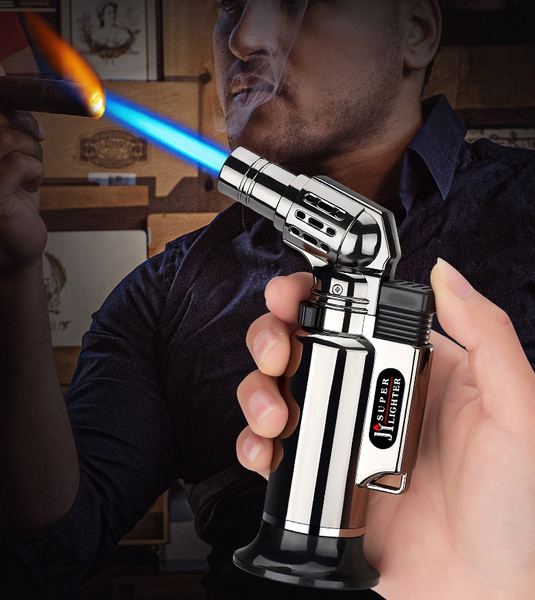 Metal Windproof Turbo Gas Lighter Kitchen Cooking Jewelry Welding ...