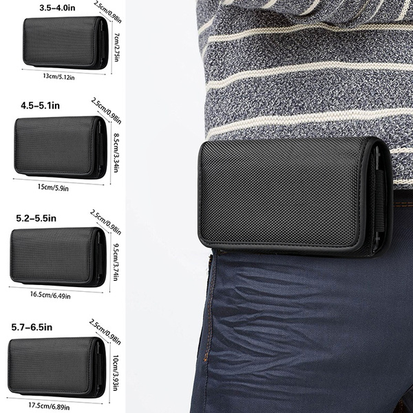 1PC Pouch for Mobile phone Holster Case Nylon Holster Black Rugged Belt ...