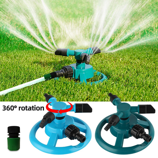 360 Degree Automatic Rotating Garden Lawn Water Sprinklers System Quick ...