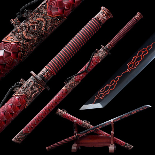 Traditional Hand Forging Sharp Knife Katana High Hardness Tang Heng ...