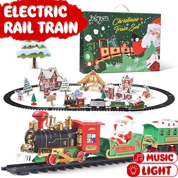 【Merry Christmas】Christmas Electric Train Mini Santa Claus Rail Car ...