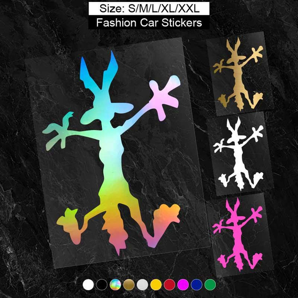 1PC Funny Rabbit Car Stickers Car Body Window Bumper Waterproof Vinyl ...