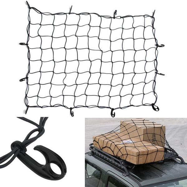 120x90CM Car Trunk Rooftop Net Latex Elastic Cargo Luggage Storage ...