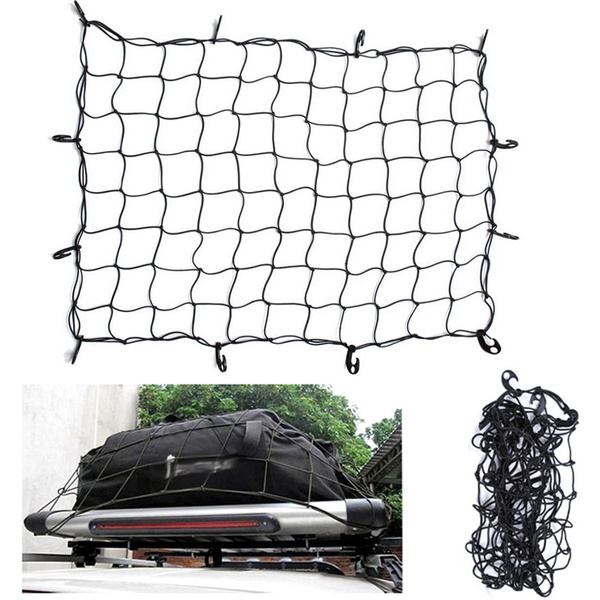 Black Latex Bungee Cargo Net Strechable Luggage Netting Storage ...