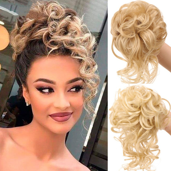 New Messy Bun Hairpieces Chignon Curly Hair Extensions | Wish