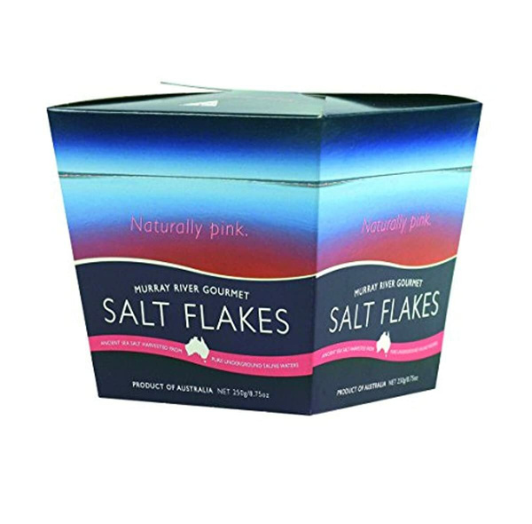 Murray River Pink Salt Flakes Chefs Box. Gourmet pure natural low ...
