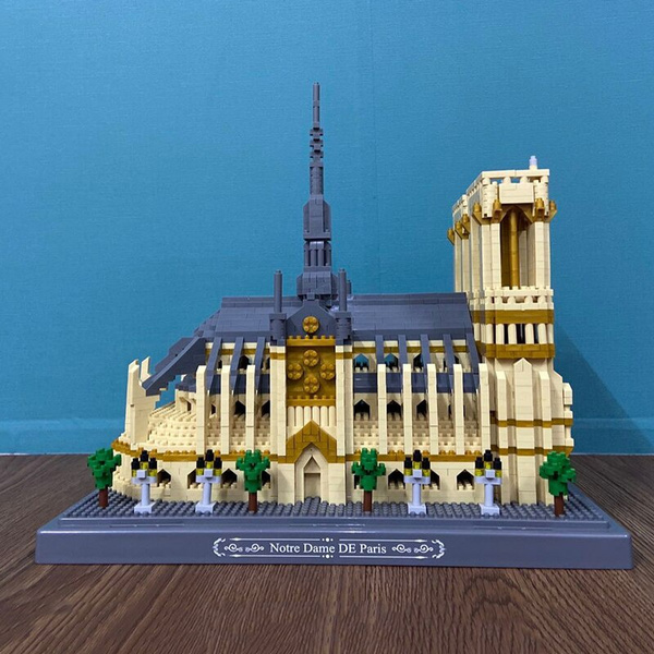 World Architecture Notre Dame de Paris Church Museum Tree DIY Mini ...