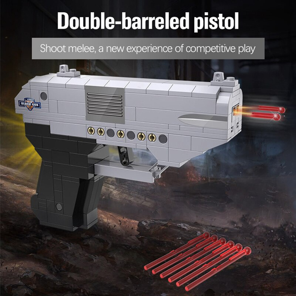 Double-barreled Pistol high-tech Gun Military WW2 Weapon Building ... Double-barreled Pistol high-tech Gun Military WW2 Weapon Building ...