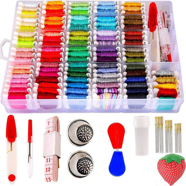 Embroidery Floss Cross Stitch Threads Bracelet String Kit with ...
