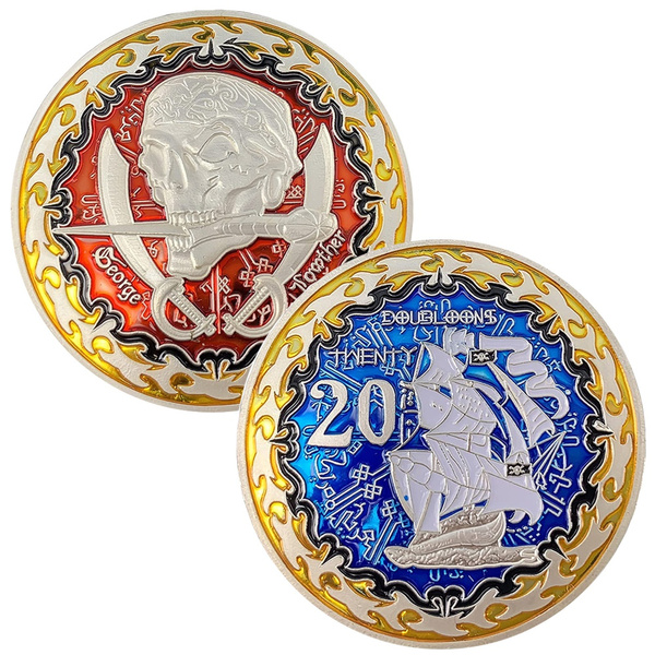 Skull Pirate Ship Challenge Coin | Wish