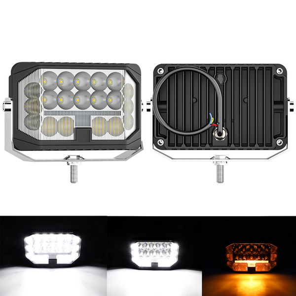 RIGIDON 7 inch LED Pods Light Side Shooter Off Road Dual Color with 3 ...