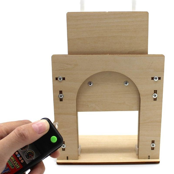 DIY Electric Door Lift Gate Control-by-wire Self-made Wooden House ...