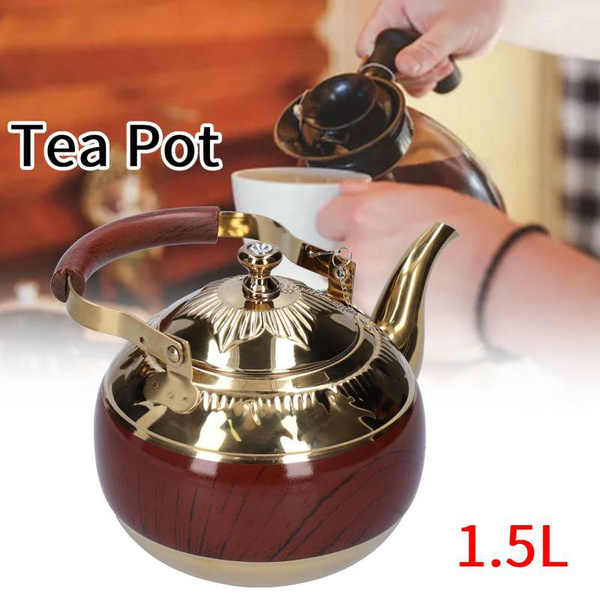 1.5L Teaware 304 Stainless Steel Teapot Flower Teapot Restaurant ...
