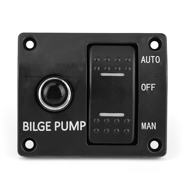 Auto Bilge Pump Switch 3-Way Boat Rocker Switch Panel Auto/ Off ...