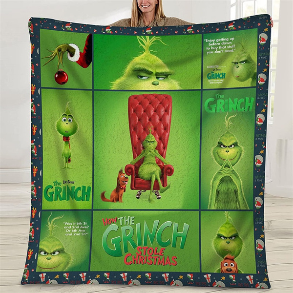 Grinch Blanket How The #Grinch Stole Christmas Home Decor Chris | Wish