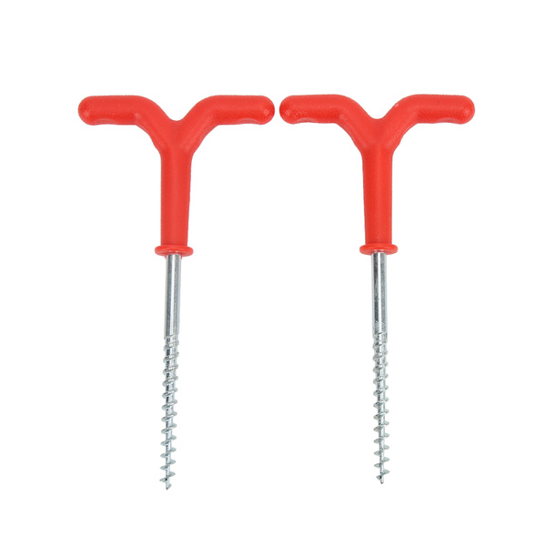 Ice Fishing Screw Rod Stand Y Shape Screw Threads Ground Anchor Holder ...