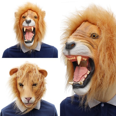 HaleyChan Animal Mask Prop Helmet Head Mask Halloween for Lion ...