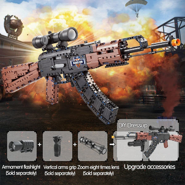 SWAT Military WW2 Weapon AK47 Models Building Blocks high-tech City ...