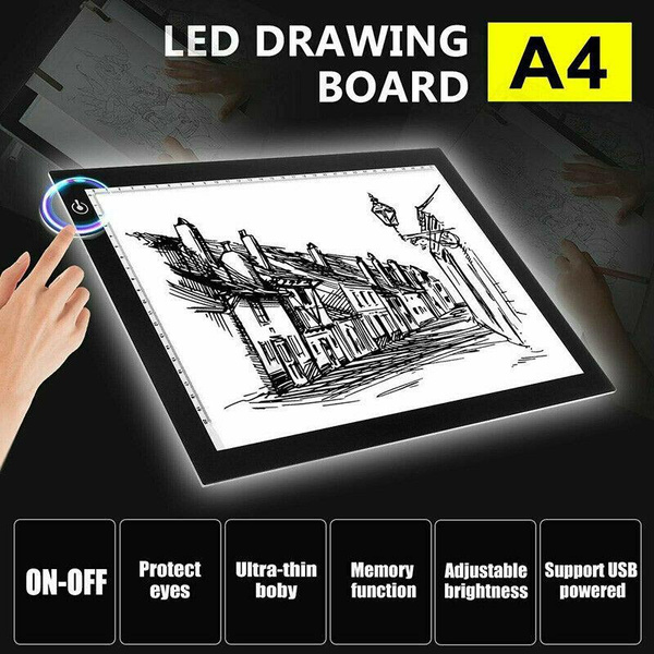 A4 LED Drawing Tracing Table Display Light Box Pad Artist Stencil Board ...