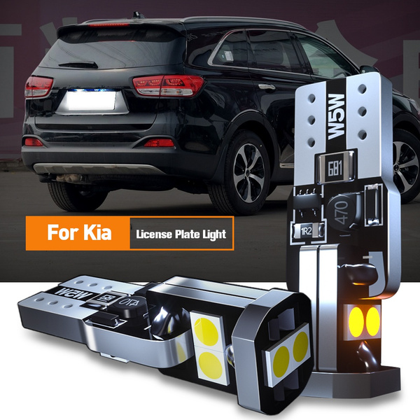 2pcs LED License Plate Light Bulb Lamp W5W T10 168 Canbus For Kia ...