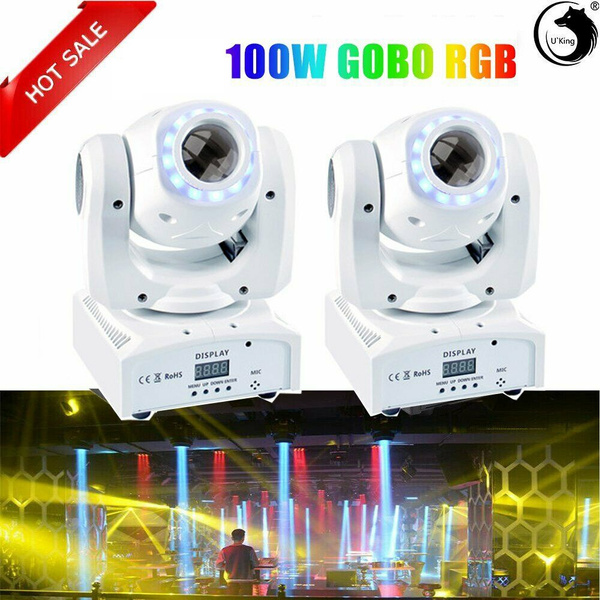 U`King 100W LED Moving Head Light 8 GOBO 8 Pattern Spotlight by DMX ...