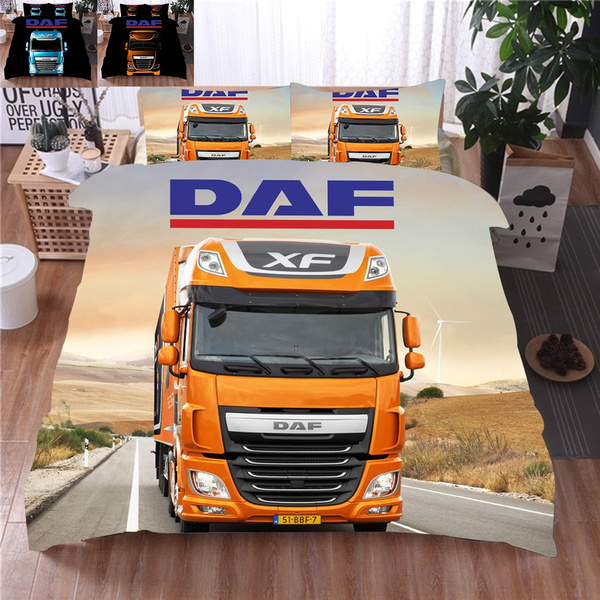 3D Printed Daf Truck Bedding Set Duvet Cover with Pillow Casse for Kids ...