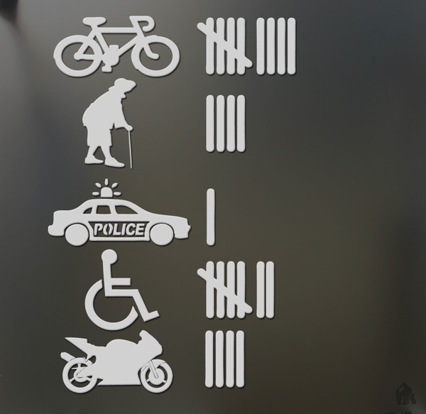 Hit stuff Bumper Sticker Accident Funny Car JDM Lowered Muscle car ...