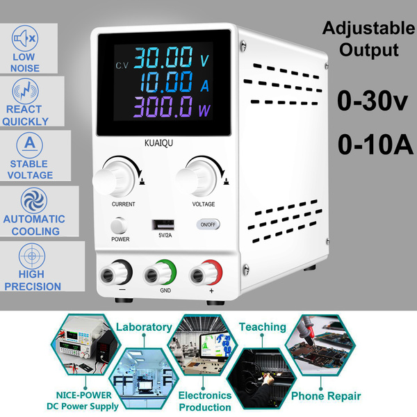 DC Power Supply Variable 30V 10A Adjustable Switching Regulated DC ...