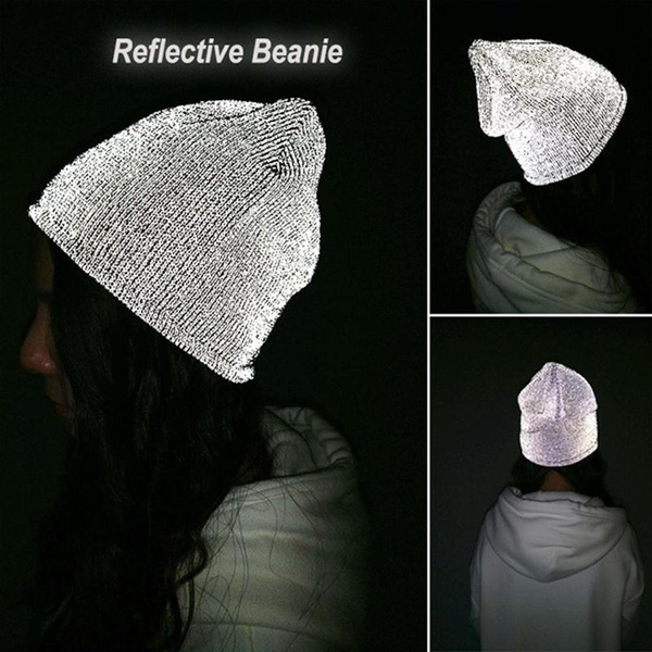 2022 New Fashion Men Women Magical High Visibility Reflective Beanie ...