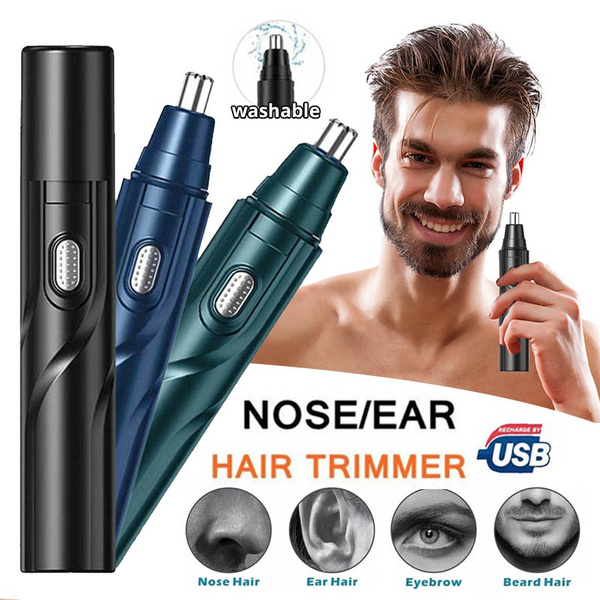 Electric Nose Hair Trimmer USB Rechargeable Men Women Nose Hair Ear ...