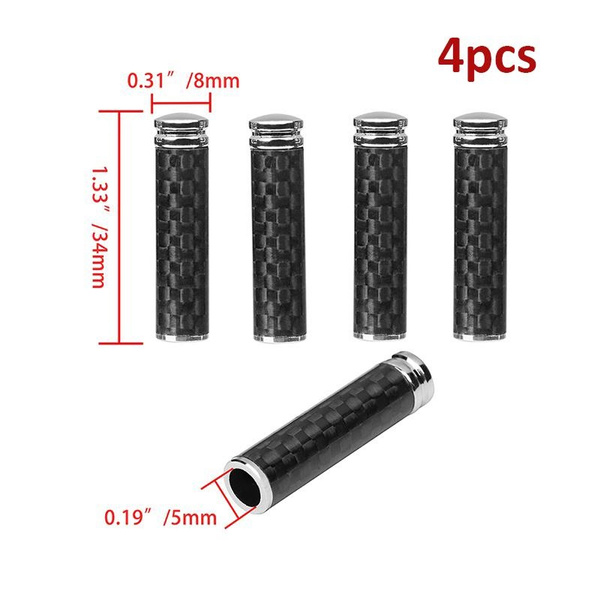4Pcs Car Door Lock Knobs, Cars Truck Auto Door Pull Pins, Carbon Fiber ...